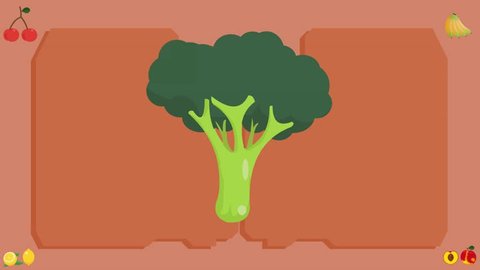Flashcard Broccoli Vector Cartoon Cute Doodle Stock Vector (Royalty ...