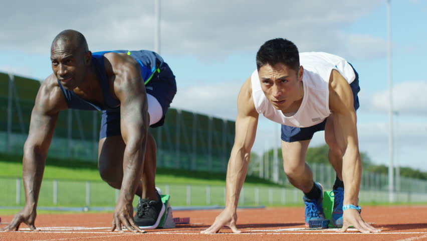 4k 2 Athletes Get Into Stock Footage Video (100% Royalty-free) 15236044 ...