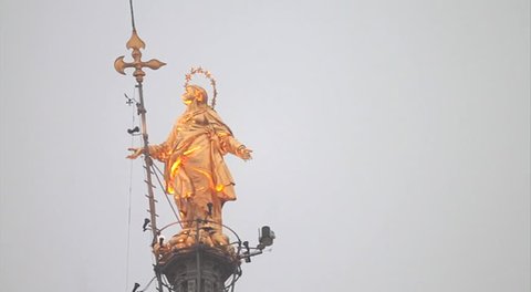 Famous Gold Statue Located On Top Stock Footage Video (100% Royalty ...