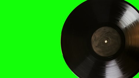 Vinyl Record Rotating On Green Screen Stock Footage Video (100% Royalty ...