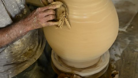 Traditional Pottery Making Bahrain Stock Footage Video (100% Royalty ...