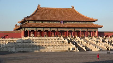 Timelapse Shot Taihe Gate Forbidden City Stock Footage Video (100% ...