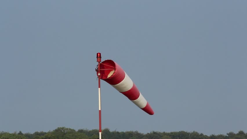 airport windsock on runway Stock Footage Video (100% Royalty-free ...