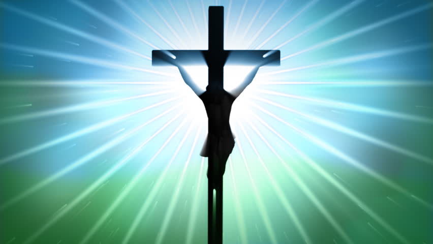 Silhouette of Crucifix in Front Stock Footage Video (100% Royalty-free ...