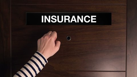 Woman Knocking On Insurance Agent Office Stock Footage Video (100% ...