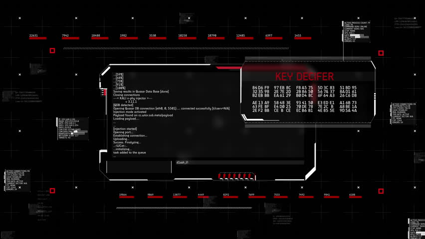 4k ui user interface dark blue Stock Footage Video (100% Royalty-free ...
