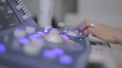 Doctor Performing Ultrasound Examination Stock Photo 600390239 ...