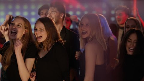 Happy Friends Doing Party Night Club Stock Photo 1297115251 | Shutterstock