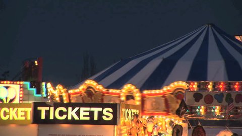Carousel Ticket Booth Carnival Stock Footage Video (100% Royalty-free ...