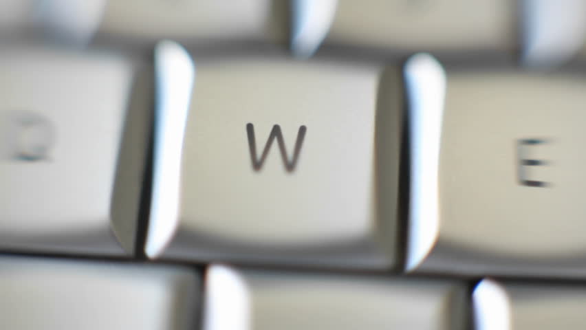 letter w on computer keyboard Stock Footage Video (100% Royalty-free ...