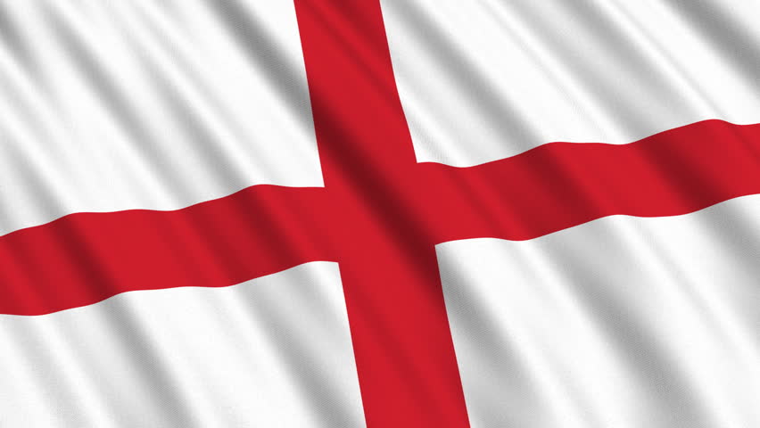 Flag of England Waving in Arkivvideomateriale (100 % royaltyfritt ...