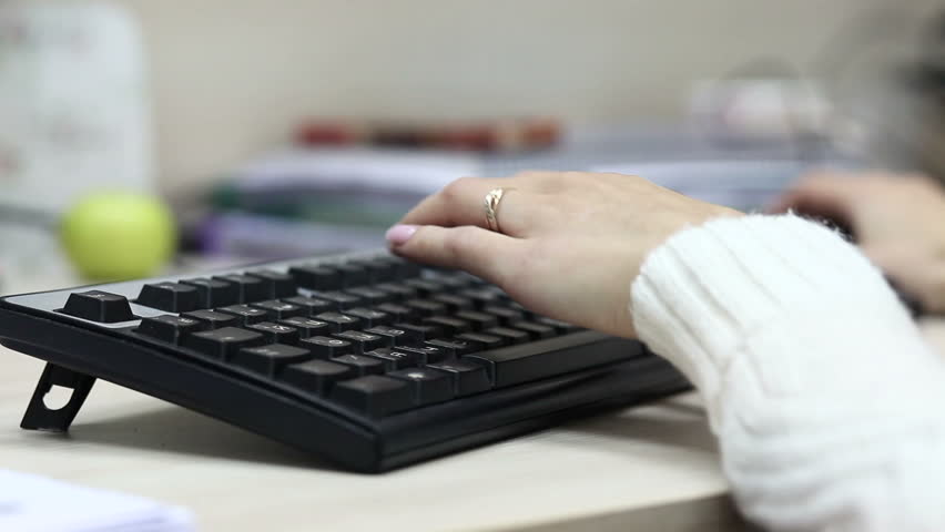 Image of Womans Hands Typing. Stock Footage Video (100% Royalty-free ...
