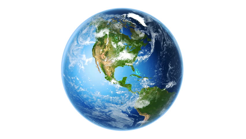 Realistic Earth Rotating, 4K. Perfect for your own background using ...