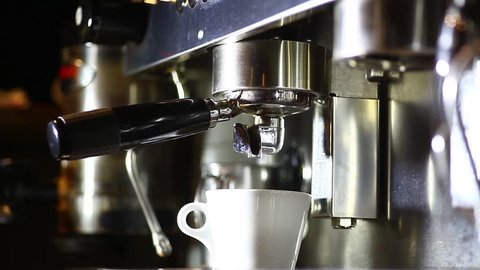 Brewing Espresso By Coffee Blending Machine Stock Footage Video (100% ...