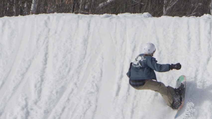 epic snowboard crash on big jump Stock Footage Video (100% Royalty-free ...