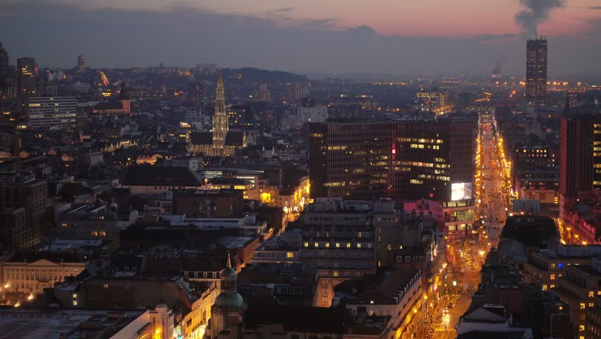 Aerial View of Brussels City : vidéo de stock (100 % libre de droit ...