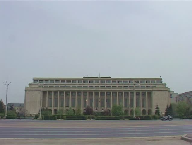 Romanian Government Building in Bucharest. Stock Footage Video (100% ...