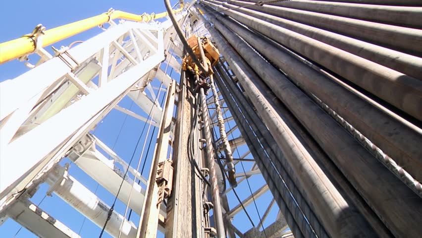 drilling rig follow blocks down drill Stock Footage Video (100% Royalty ...