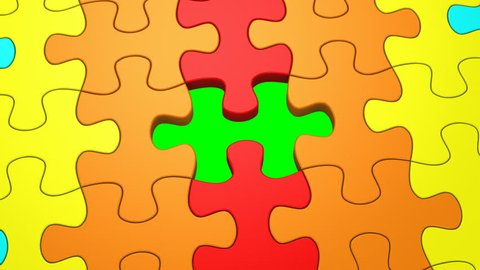 Animated Puzzles Green Background 4 1 Stock Footage Video (100% Royalty ...