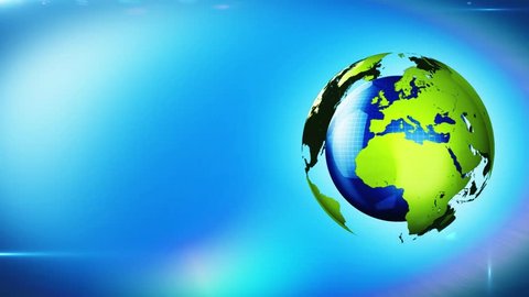 Earth Globe Turn Around Loop Spinning Stock Footage Video (100% Royalty ...
