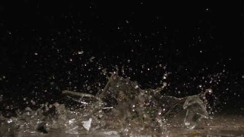 Slow Motion Glass Bottle Falling Smashing Stock Footage Video (100% ...