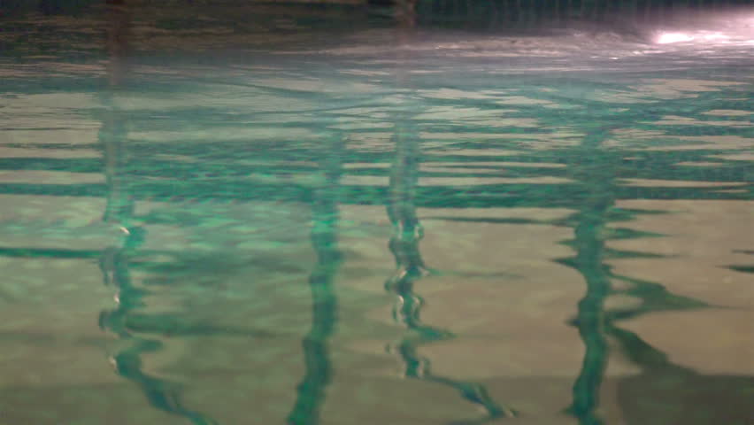 swimming pool surface reflection dark atmosphere Stock Footage Video ...