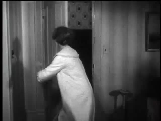 Rear View Scared Woman Quickly Closing Stock Footage Video (100% ...