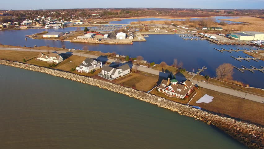 Scenic Harbor Town Waterfront, Kewaunee Stock Footage Video (100% ...