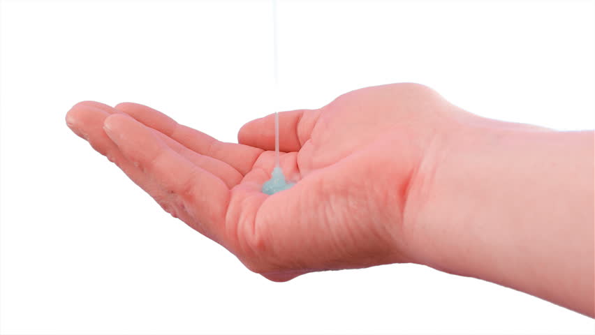 Applying Blue Liquid Soap On Stock Footage Video (100% Royalty-free ...