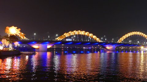 Story Bridge Light Colours Night Commemorating Stock Footage Video (100 ...