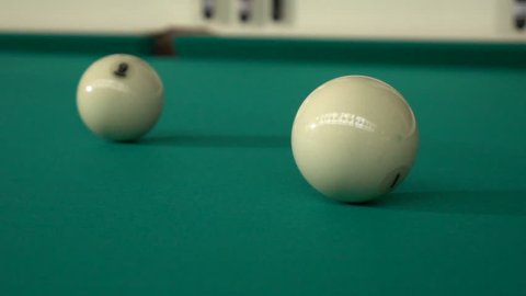 Hitting Cue Ball Comes Result Rotation Stock Footage Video (100% ...