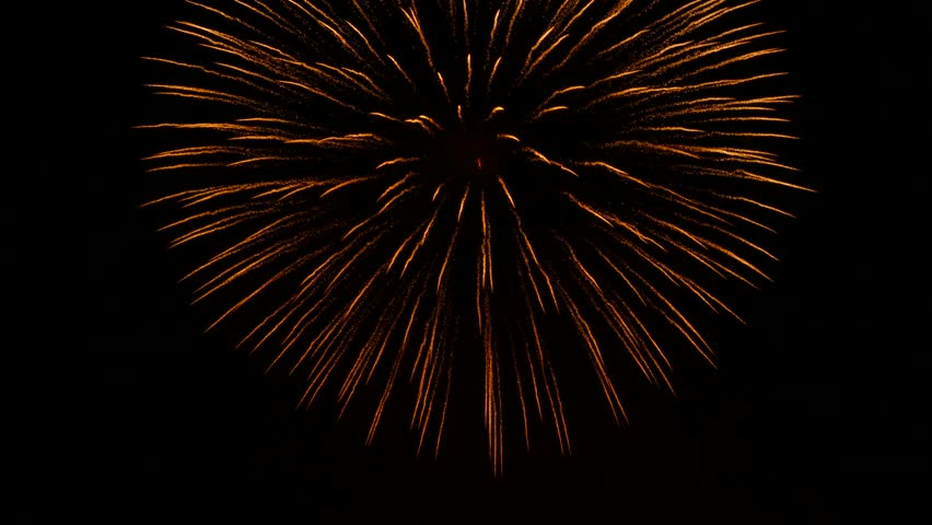 golden orange balls fireworks isolated on Stock Footage Video (100% ...