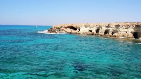 Cape Greco Caves Cyprus Stock Footage Video (100% Royalty-free ...