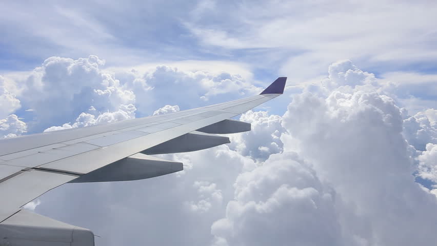 aircraft flight over mountains blue sky Stock Footage Video (100% ...