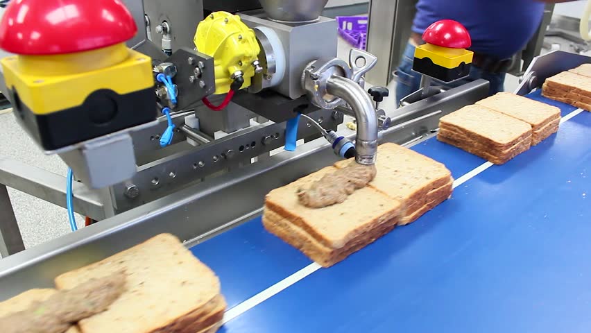 production fast food on assembly line Stock Footage Video (100% Royalty ...