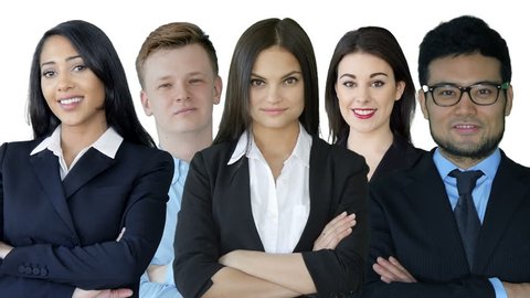 Group Young Attractive Diverse Business Professionals Stock Photo ...
