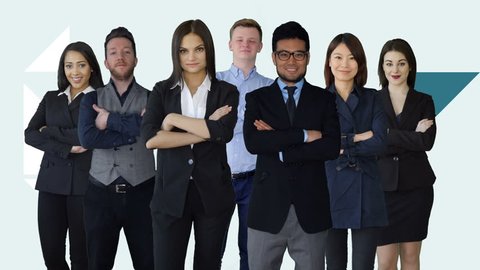 Group Young Attractive Diverse Business Professionals Stock Photo ...