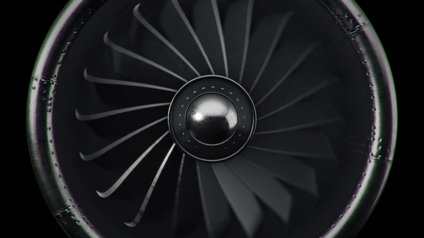 animation rotating jet engine turbine seamless Stock Footage Video (100 ...