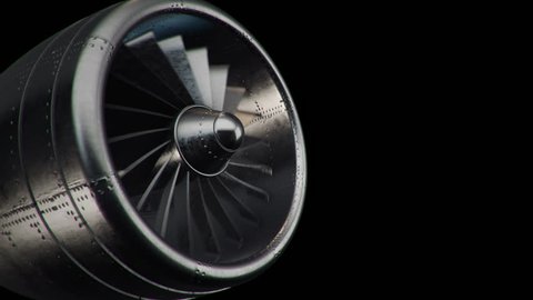 Animation Rotating Jet Engine Turbine Animation Stock Footage Video ...