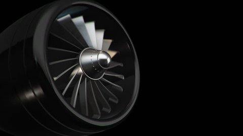 Animation Rotating Jet Engine Turbine Animation Stock Footage Video ...