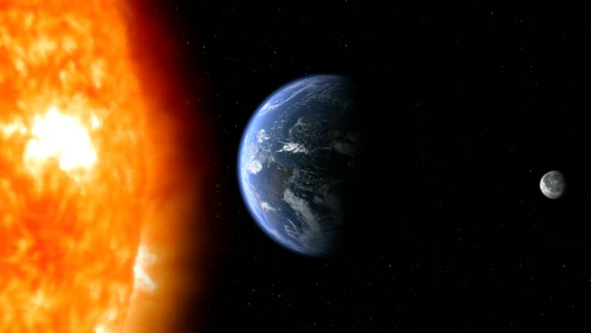 planet earth moon sun space Stock Footage Video (100% Royalty-free ...