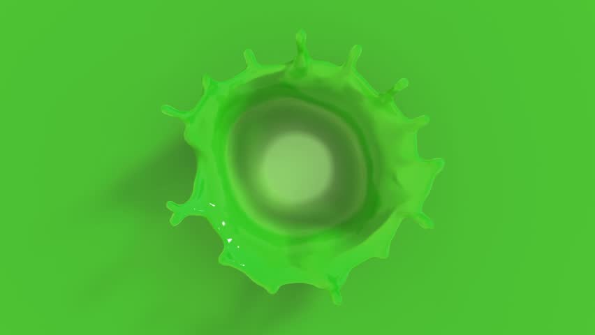 4k green paint drop falling slow Stock Footage Video (100% Royalty-free ...
