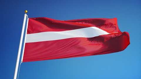 Latvia Flag Waving Slow Motion Against Stock Footage Video (100% ...