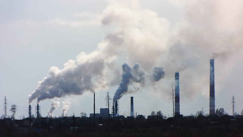 Smoke Billows from Factory. Stock Footage Video (100% Royalty-free ...