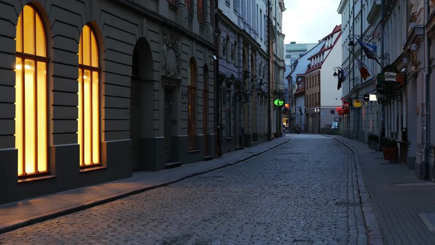 empty city street europe Stock Footage Video (100% Royalty-free ...