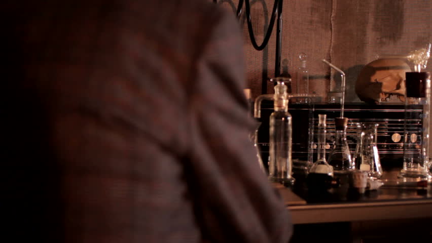 Mad Scientist Lab Test Tubes Stock Footage Video (100% Royalty-free ...