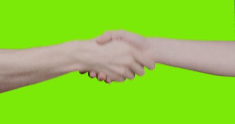 Hand Shake Over Green Screen Stock Footage Video (100% Royalty-free ...