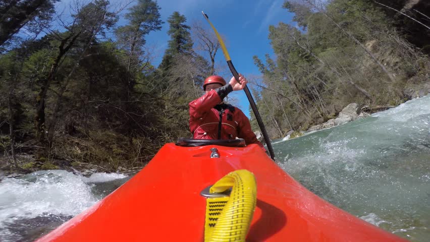 pov kayaker running class iv powerhouse Stock Footage Video (100% ...