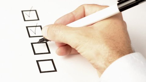 Hand Black Pen Marking On Checklist Stock Photo 1142476877 | Shutterstock