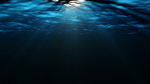 Under Deep Blue Sea Sunlight Breaking Stock Footage Video (100% Royalty ...